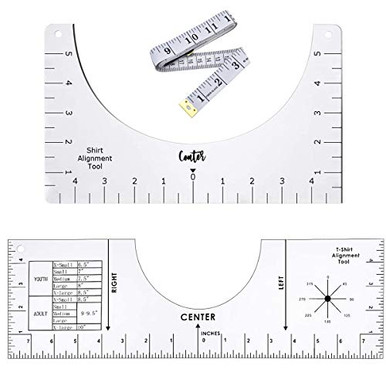 T-Shirt Alignment ToolRuler GuideVinyl GuideTemplate Ruler Sublimation ...