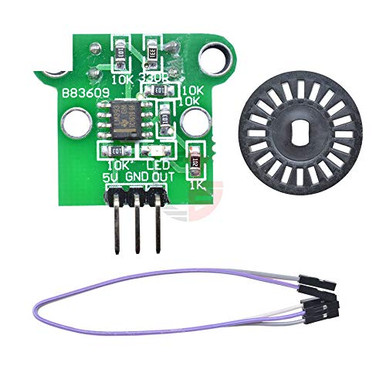 2Set HC-020K Dual Motor Speed Measuring Sensor Module with Photoelectric Encoder IR Transmitter ...