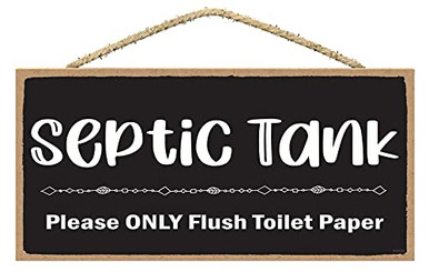 SARAH JOY'S Septic Tank Sign - Septic Tank Sign for Bathroom - Septic ...