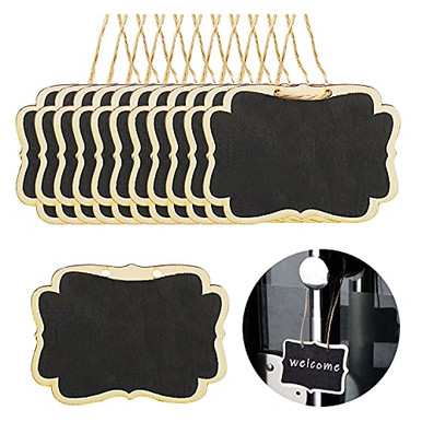 12Pcs Mini Chalkboards Signs Double-Sided Message Board with Hanging ...