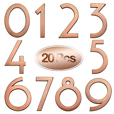 20 Pieces 2.8 Inch Mailbox Numbers 0-9 Self-Adhesive House Numbers ...
