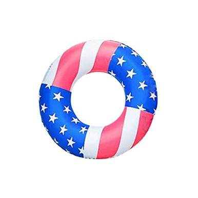 USA Flag Inflatable Pool Float Tube Fun Lounger Filled USA Flag Design ...