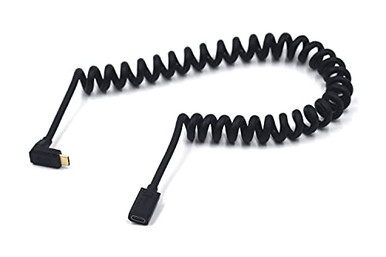 Kework Coiled USB 3.1 Type C Extender Cable Up and Down Angle USB C ...
