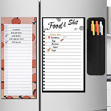 Epessa Magnetic List Notepad and Magnetic Pen Holder for Refrigerator ...