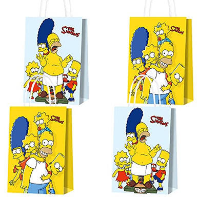 16Pcs The Simpson Theme Party Gift Paper Bags Birthday Party Gift ...