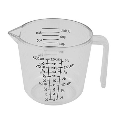 uxcell Plastic Kitchen Lab Graduated Scale Liquid Dry Stuff Beaker ...