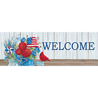 Custom Decor Patriotic Still Life - Signature Sign - 5 inch x 15 inch ...