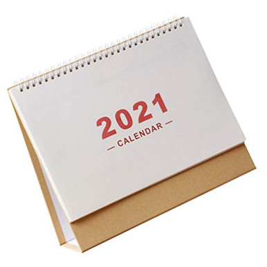 VICASKY 2021 Desk Calendar Standing Flip Monthly Calendar Coil Wire ...
