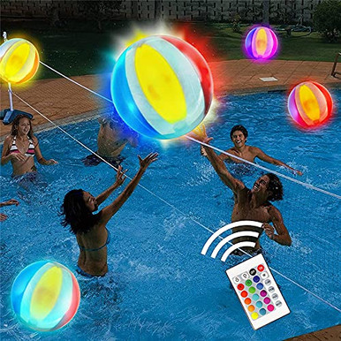 16-Color Led Ball Inflatable Toy With Remote Control Flashing and Color ...