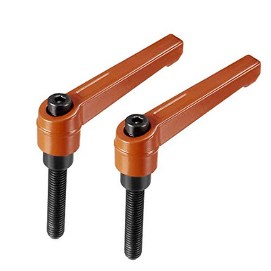 uxcell M8 X 40mm Handle Adjustable Clamping Lever Thread Push Button Ratchet Male Threaded Stud ...