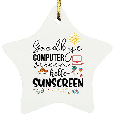 End Of Year Virtual Teachers 2021 Remote Teaching Goodbye Star Ornament ...