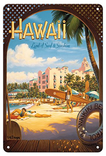 Pacifica Island Art Hawaii Land of Surf and Sunshine - Waikiki Beach ...