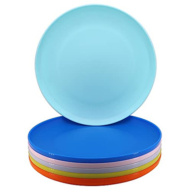 Reusable Large Plastic Plates set BPA Free Microwave Safe Dinner Plates ...