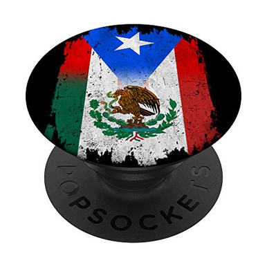 Mexirican Mexico Flag Puerto Rico Flag Boricua Chicano Gift PopSockets ...