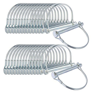 SuperMMarK 30-Count Wire Lock Pins 1/4 Inch Heavy Duty Safety Coupler ...