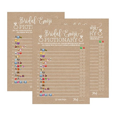 25 Rustic Emoji Pictionary Bridal Shower Games Ideas Wedding Shower ...