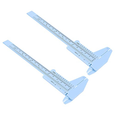 Minkissy 2pcs Plastic Caliper Vernier Caliper Ruler Mini Sliding ...