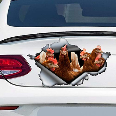 Brown Chickens car Decal Brown Chicken car Sticker Farm Decal Vinyl ...