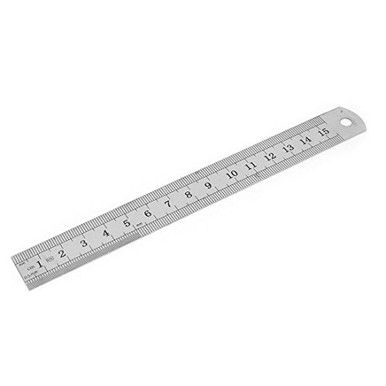Aexit Metal 15cm Linear Measurement 6 Inches Scale Range Double Sides ...