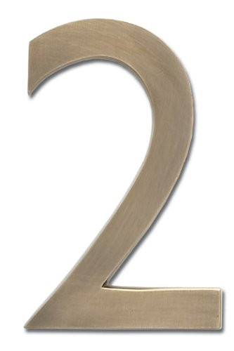 Architectural Mailboxes 3582AB-2 4 inch Solid Floating House Number 2 ...