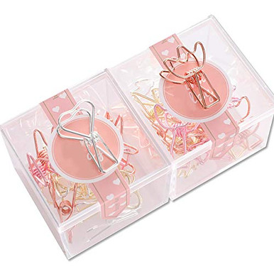 32pcs Metal Wire Binder Clips Hollow Metal Paper Clip Reusable Small ...