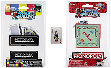 World s Smallest Classic Games Pictionary Monopoly Miniature Playing ...