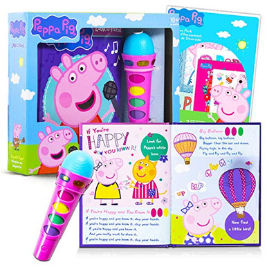 Peppa Pig Activity Books Bundle ~ Peppa Pig Microphone Toy for Kids ...