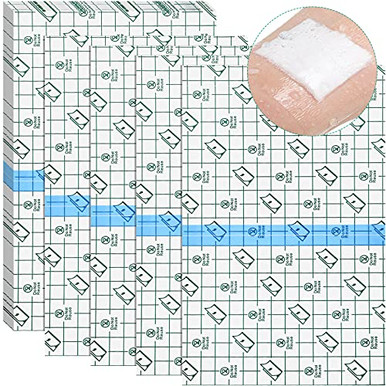 36 Sheets Adhesive Waterproof Bandage Cover Transparent Stretch Bandage ...