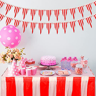 4 Pieces Carnival Circus Party Decorations Includes 98.5ft Red and ...