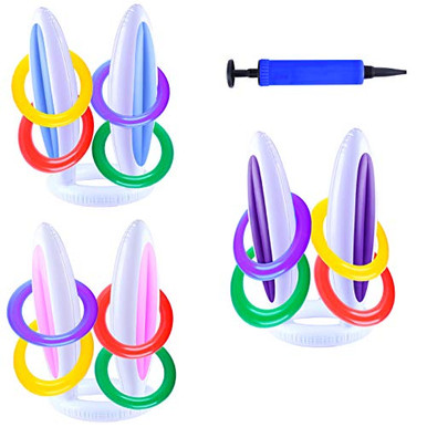 Ubrand Easter Inflatable Bunny Rabbit Ears Ring Toss Party Games for ...