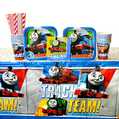 Thomas The Tank Engine Party Supplies Pack for 16 Guests: Straws ...