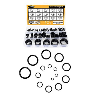 200 Pcs 15 Sizes Rubber O Rings Assortment Kit Metric NBR Small Rubber ...