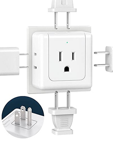 Multi Plug Outlet Extender Wall Power Tap Expander SUPERDANNY 3 Prong ...