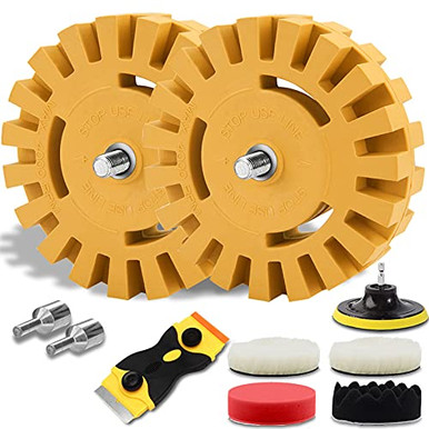 9 Pack Decal Remover Eraser Wheel YIPLED Rubber Eraser Wheel Decal ...