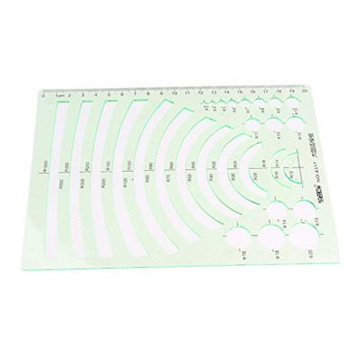Baosity Students Rectangle Shape Drawing Circle Arc Template Ruler ...