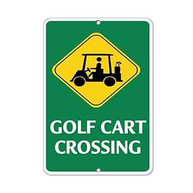 DYLAN MILLER Golf Cart Crossing with Symbol Activity Sign Golf Sign ...