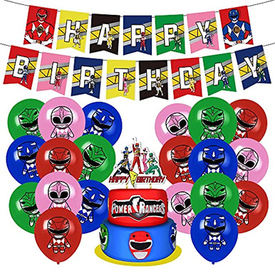 Heidaman Power Ranger Birthday Party Supplies Power Ranger Birthday ...