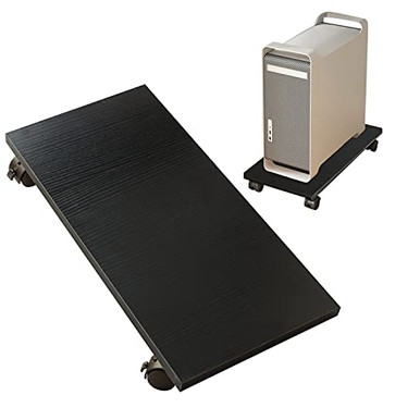 Mobile Stand for CPU SPWOLFRT Wooden Computer Tower Stand with Locking ...
