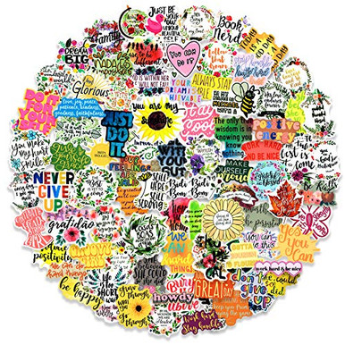 100pcs Inspirational Stickers for Laptop Motivational Quotes Decals ...