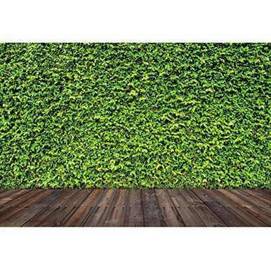 Haoyiyi 5x3ft Spring Picture Background Rustic Green Leaves Wood Wooden ...