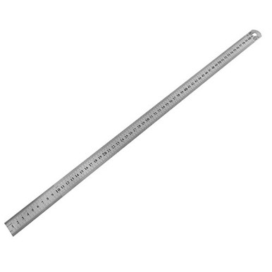 uxcell 60cm 24 Inch Stainless Metal Measuring Straight Ruler ...