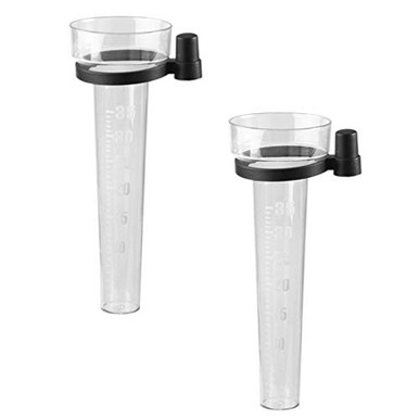 Happyyami 2Pcs Rain Tube Gauge Hanging Plastic Rain Measuring Tube Lawn ...