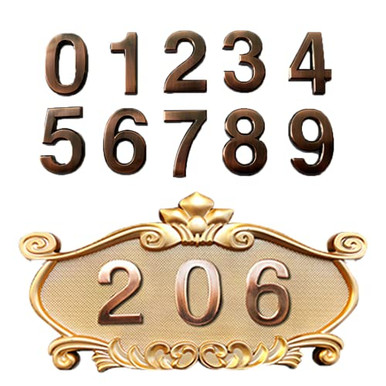 KaiKBax Floating Home Gate Numbers Plaque for House plus 0-9 Self ...