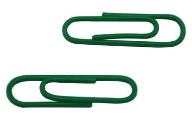 Yongshida Vinyl Coated Wire Paper Clips Color Green 1.1" X0.3" Pack of ...