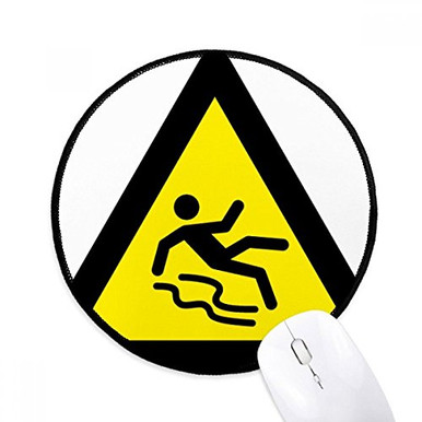 Warning Symbol Yellow Black Slippy Floor Triangle Mouse Pad Desktop ...