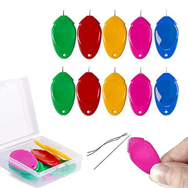 Needle Threader for Hand Sewing 10 Pieces Plastic Wire Loop DIY Simple ...