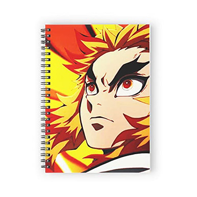 A5 Spiral Notebook Rengoku Demon Slayer Flames Notebook 160 Pages for ...