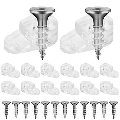 Glass Door Retainer Clips Kit JUPSK Glass Cabinet Clips Plastic Glass ...
