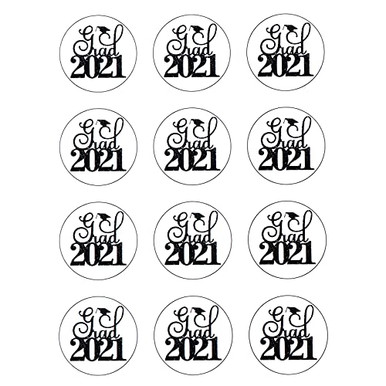 180 Pieces 2021 Graduation Stickers 1.2 Inches Self Adhesive Congrats ...