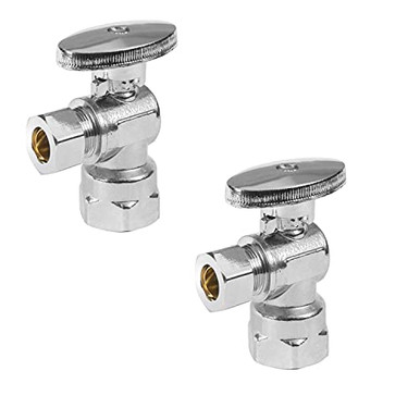 Angle Stop Valve 1/2" FIP x 3/8" OD Compression Shut Off Valve Quarter ...